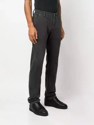 Jacob Cohen Dark Wash Straight-leg Trousers - Grey