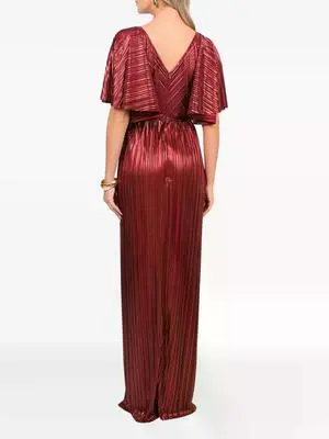 ROSERRY Pleated Floral Maxi Dress