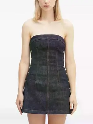 Ksubi Hotline Original Snaps Strapless Dress - Black