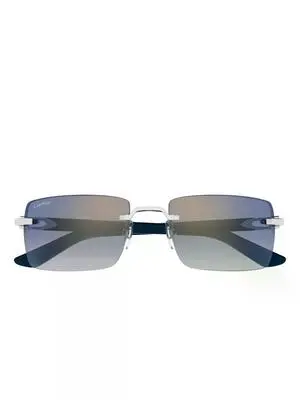 Cartier Rectangle-frame Sunglasses - Silver