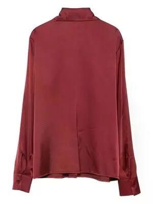 D.exterior Classic-collar Satin Shirt