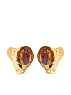 Saint Laurent Petal Earrings - Gold