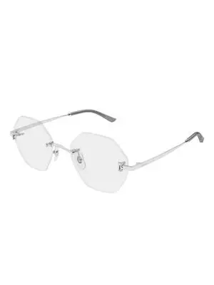 Cartier Geometric-frame Eyeglasses - Silver