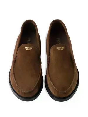 Prada Suede Loafers - Brown