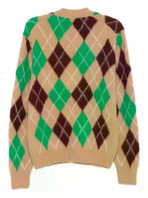 Aspesi Argyle Wool Cardigan