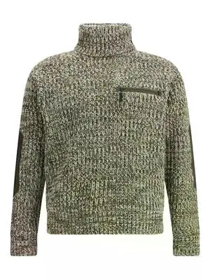 Moncler Zip Pocket Elbow Patch Sweater