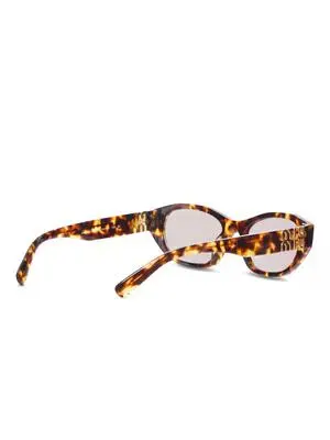 Miu Miu Logo-plaque Cat-eye Sunglasses