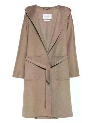 Max Mara Hooded Belted Cashmere Coat