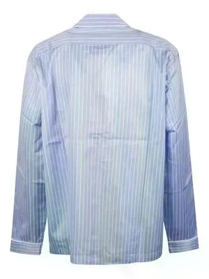 TEKLA Striped Pyjama Shirt - Blue