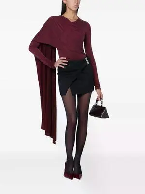 Andamane Xenia Cape-effect Bodysuit - Red