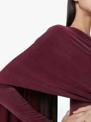 Andamane Xenia Cape-effect Bodysuit - Red