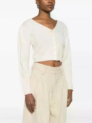 A TENTATIVE ATELIER Cropped V-neck Cardigan