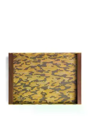 L'Objet Fortuny Camo Isole Butler Tray (70cm X 50cm) Brown