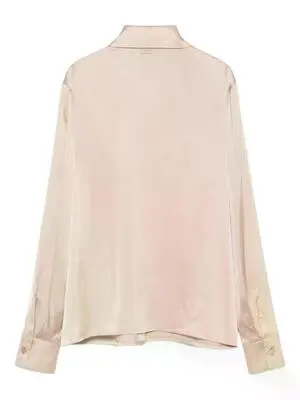 D.exterior Classic-collar Satin Shirt