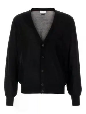 FERRAGAMO Virgin Wool Blend Cardigan - Black