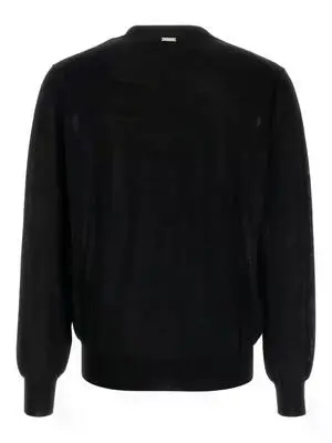 FERRAGAMO Virgin Wool Blend Cardigan - Black