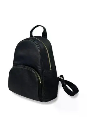 Borbonese Medium Zipped Backpack - Black
