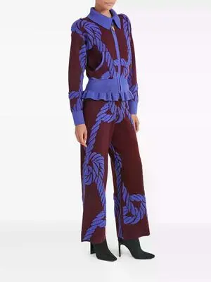 TEMPERLEY LONDON Rope-knit Wide-leg Trousers - Red