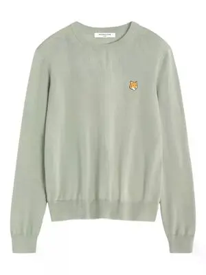 Maison Kitsuné Fox Head Crew Neck Sweater - Green
