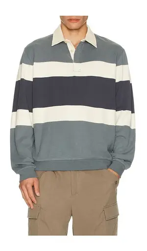 Marine Layer Sueded Rugby Polo In . Also
