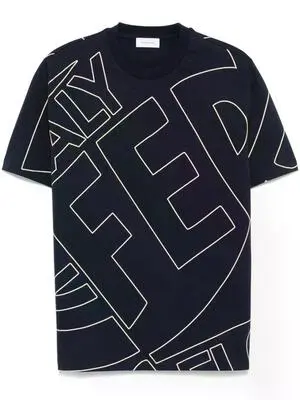 FERRAGAMO Graphic-print T-shirt - Blue