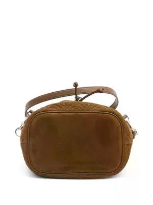 Tory Burch Monogram Suede Bucket Bag