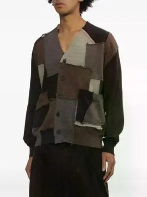 Comme Des Garçons Patchwork Button Cardigan