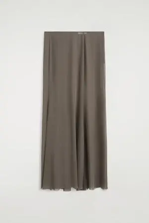 Cos Sheer Maxi Skirt - Gray
