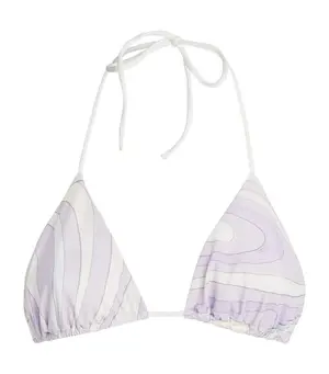 Emilio Pucci Marmo Triangle Bikini Top - Purple