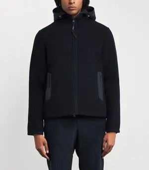 Aspesi Wool Hooded Jacket - Navy