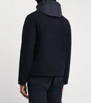 Aspesi Wool Hooded Jacket - Navy