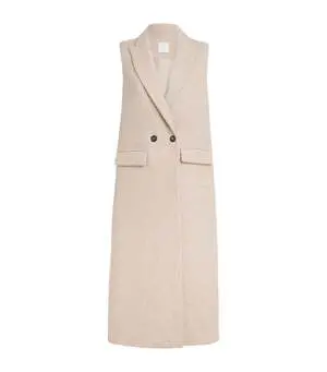 Eleventy Sleeveless Woven Coat