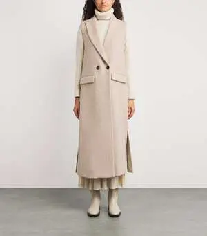 Eleventy Sleeveless Woven Coat