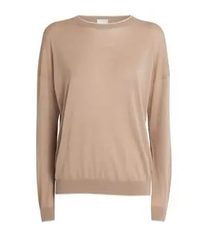 Eleventy Wool Crew-neck Top
