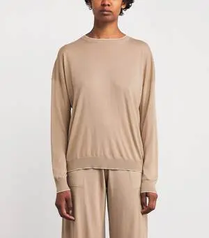 Eleventy Wool Crew-neck Top