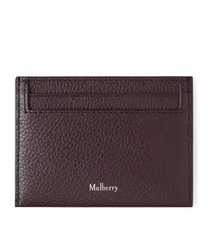 Mulberry Grained Leather Card Holder - Black