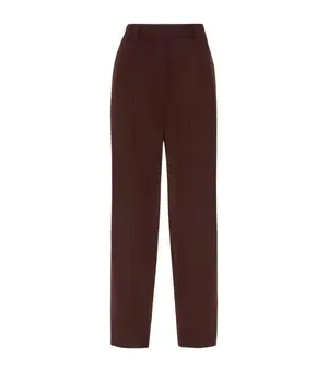 Brunello Cucinelli Virgin Wool-cotton Slouchy Trousers