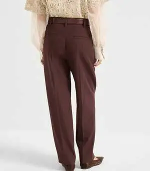 Brunello Cucinelli Virgin Wool-cotton Slouchy Trousers