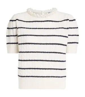 Sandro Striped Wool-cashmere Sweater