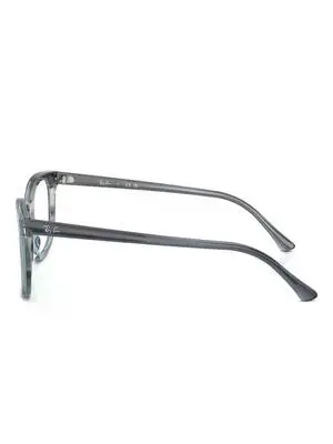 Ray-ban Square Frame Eyeglasses - Silver