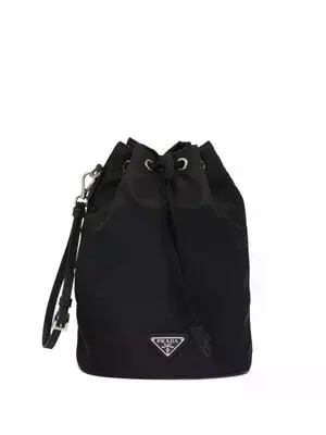 Prada Logo-plaque Drawstring Pouch