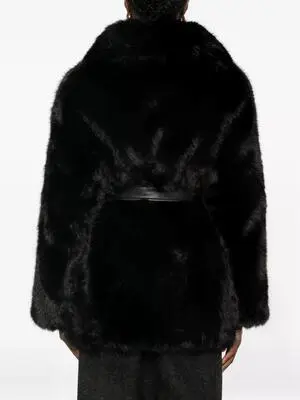 Vanessa Bruno Belted Faux Fur Jacket