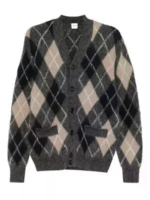 Aspesi Argyle Cardigan - Grey
