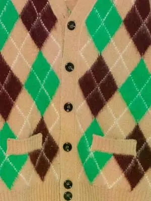 Aspesi Argyle Wool Cardigan