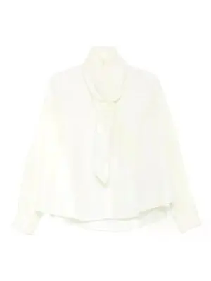 Carven Silk Tie Blouse