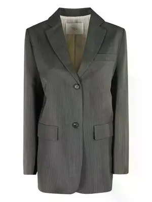 TELA Pinstriped Button Blazer