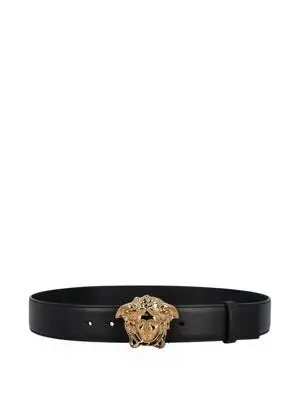 Versace La Medusa Leather Belt - Black