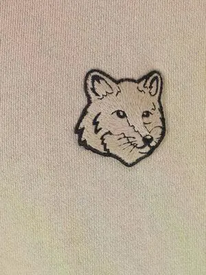 Maison Kitsuné Fox-motif Long-sleeve Hoodie - Neutrals