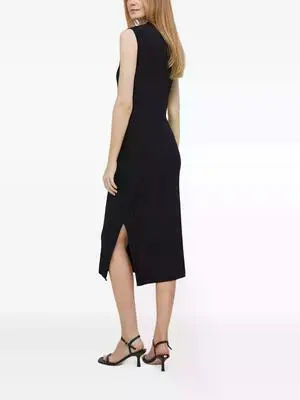 Dkny Ribbed Knit V-neck Dress