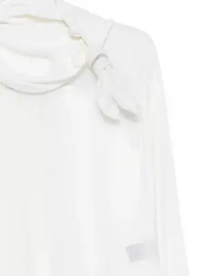 D.exterior Tie Neck Blouse